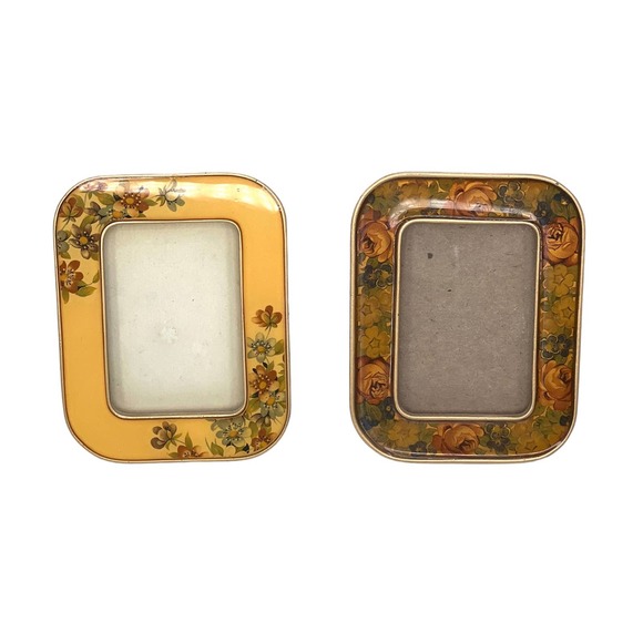 Vintage | Accents | Mcm Cloisonn On Brass Picture Frames | Poshmark